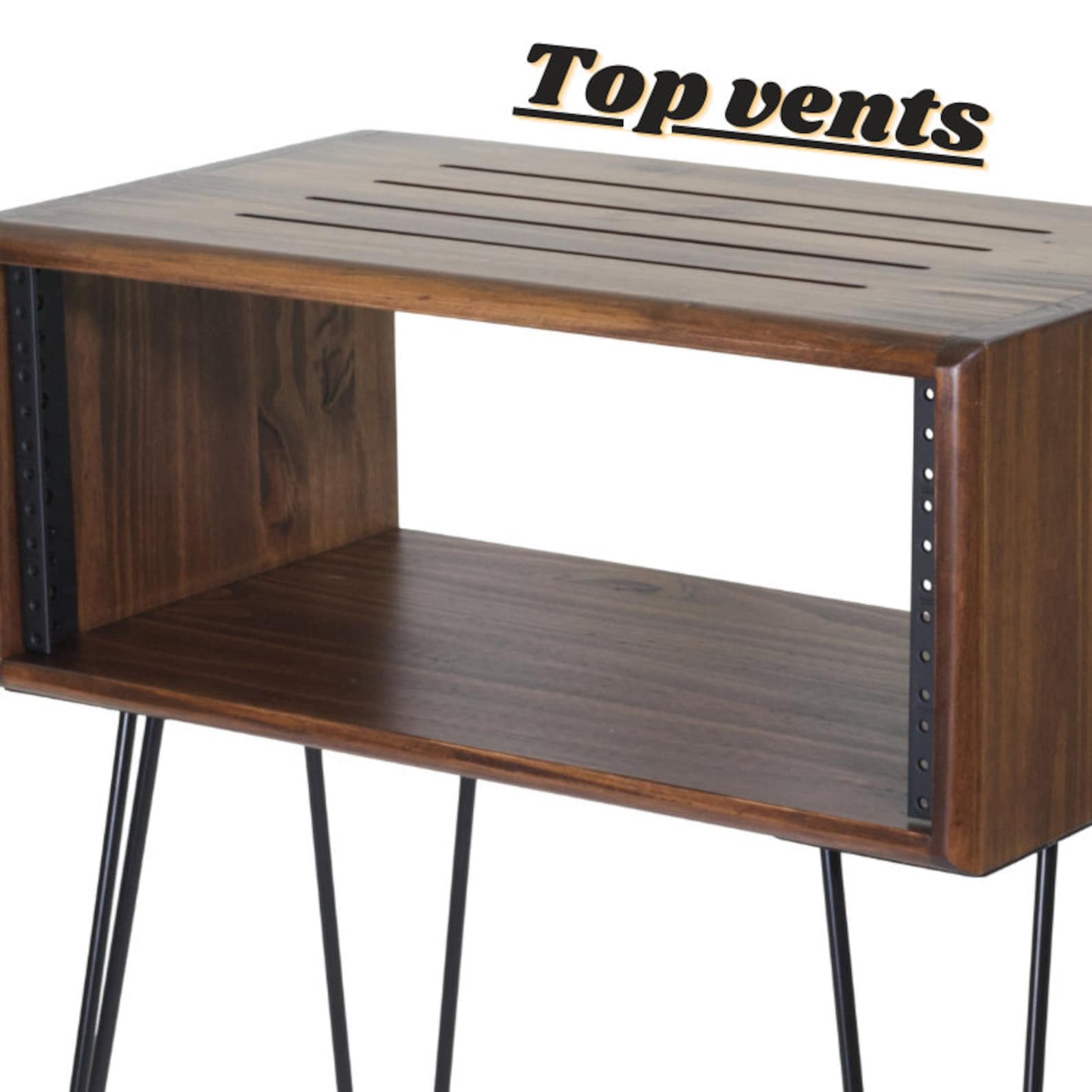 Studio Rack 15 Depth 16 Hairpin Legs Solid Wood Vents - Etsy