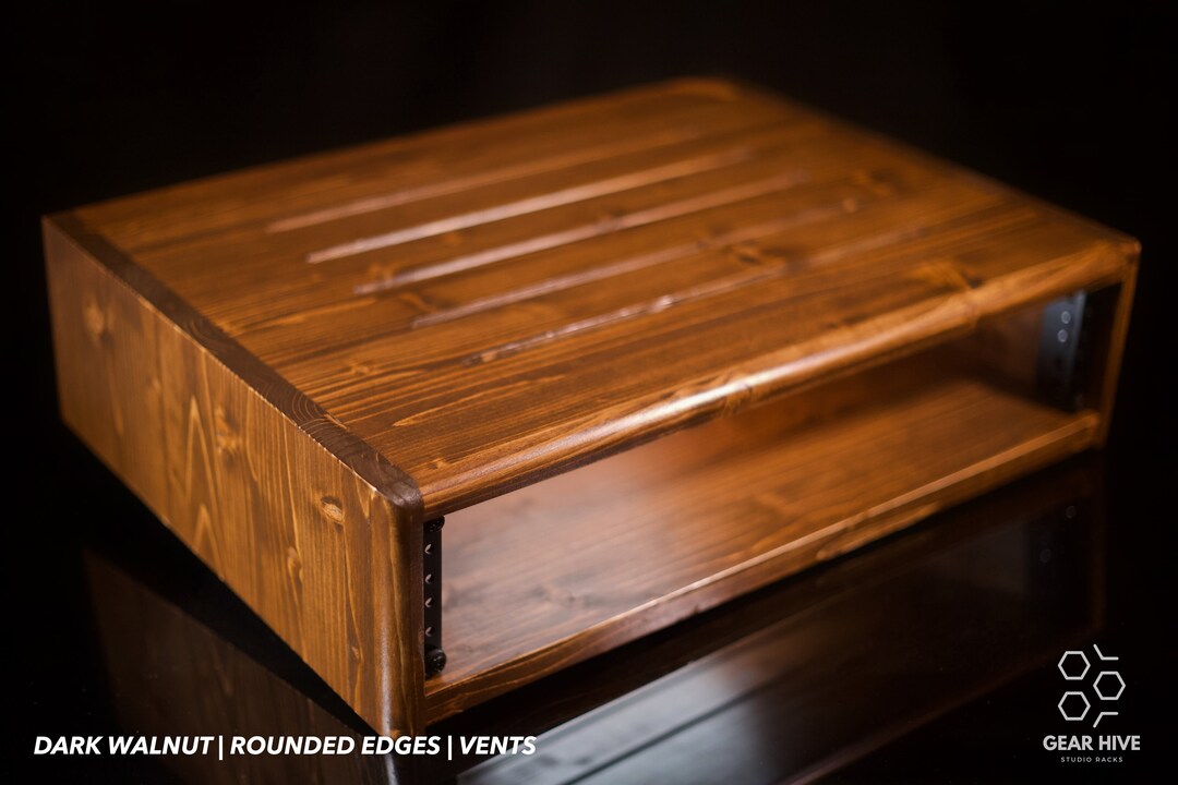 2U Studio Rack | 15" Depth | Solid Wood | Customizable - Etsy