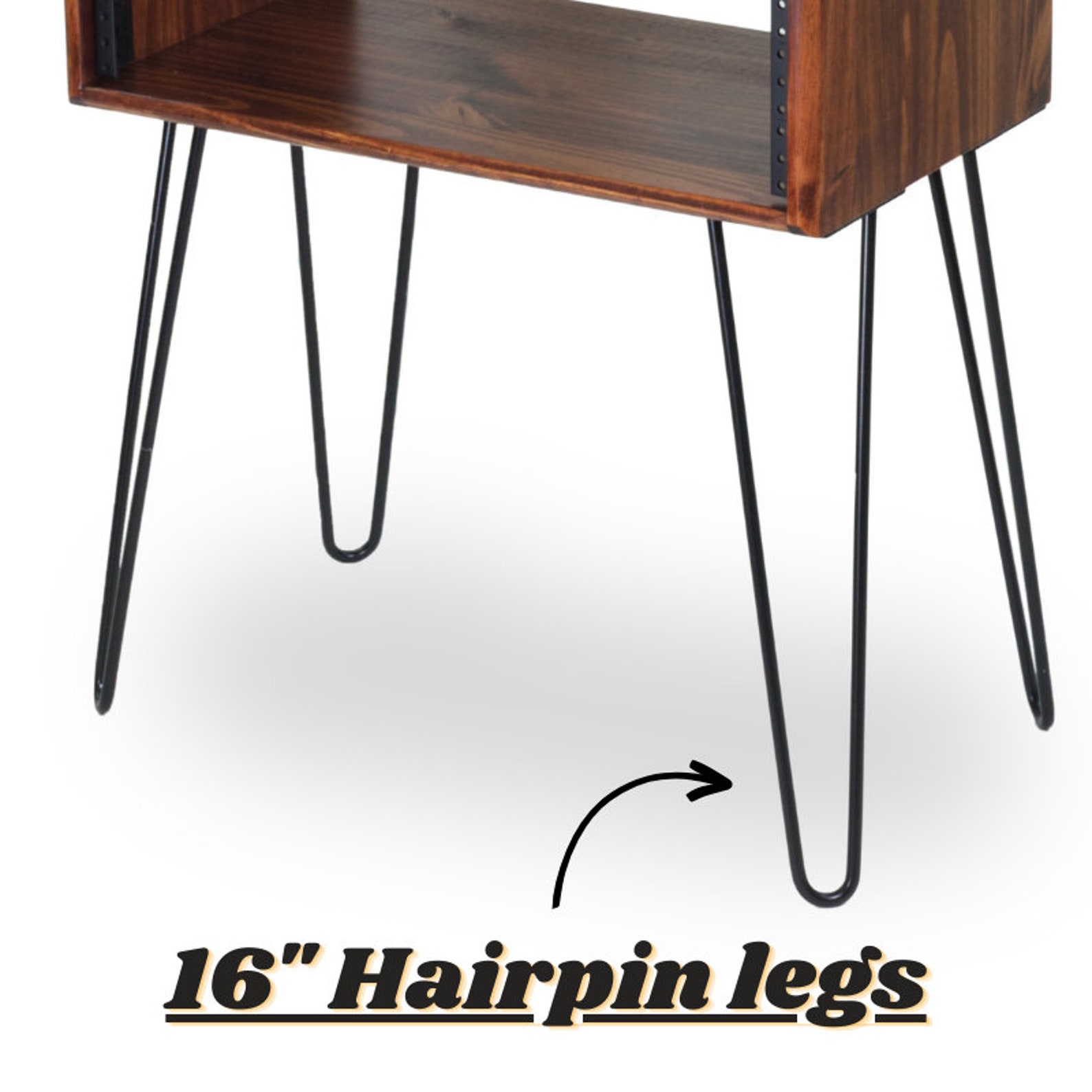 Studio Rack 15 Depth 16 Hairpin Legs Solid Wood Vents - Etsy