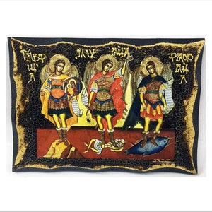 Archangels Michael, Gabriel and Raphael Miguel Gabriel Rafael Handmade ...