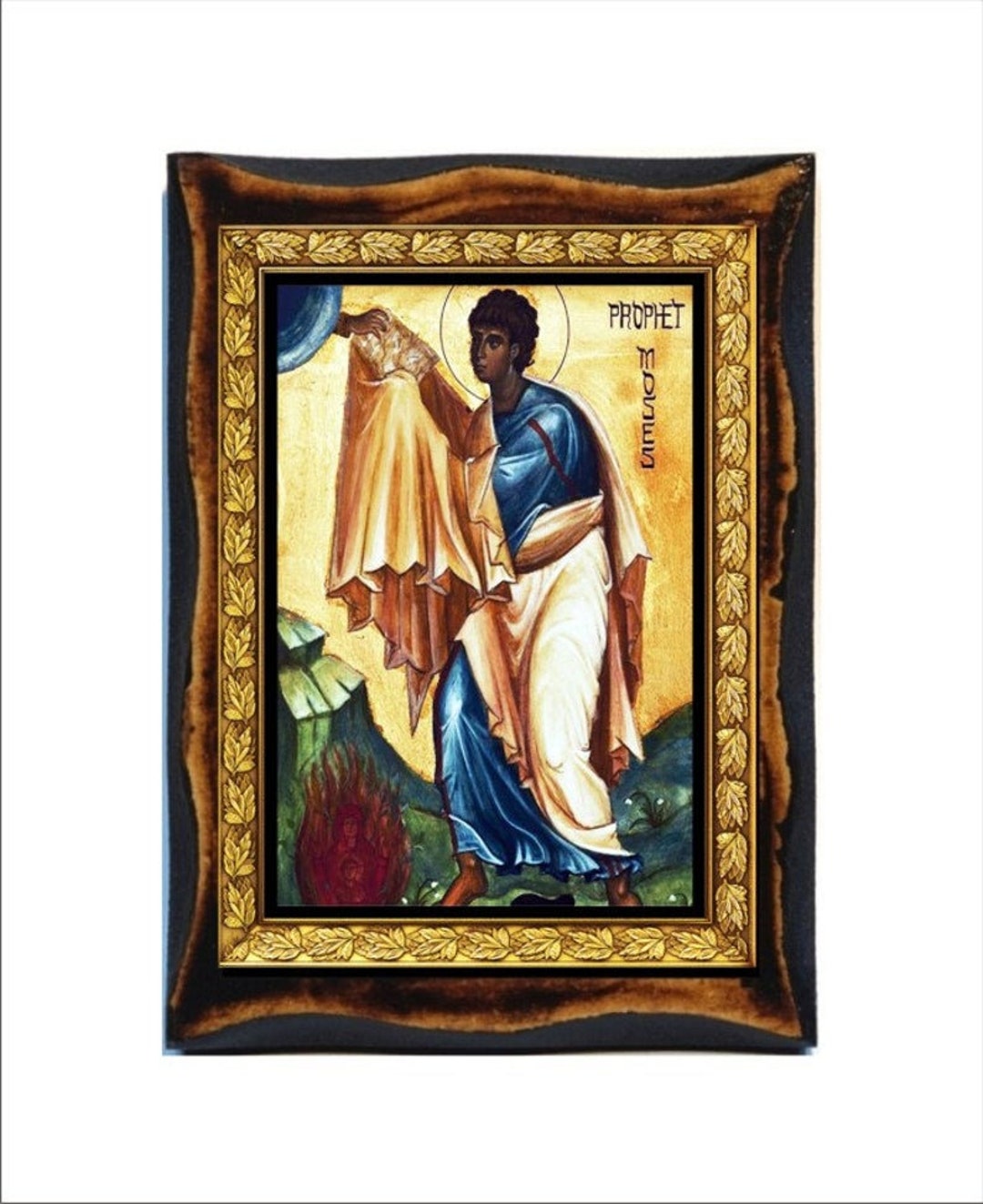 Moses Prophet Mose Moses Moïse Handmade Wood Icon on Plaque Judaism ...