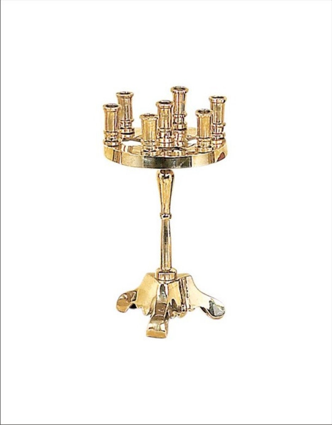 Brass Candlestick Seven Candle Brass Candlestick Brass - Etsy