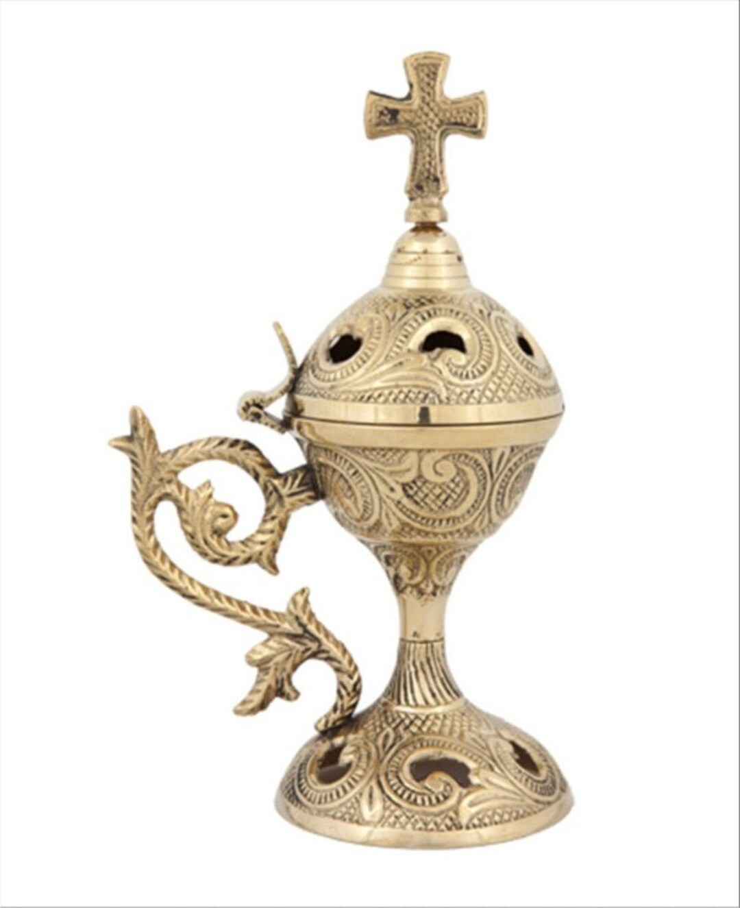 Incensario Metal Censer Gold Thurible Incense Burner Censer Thurible ...