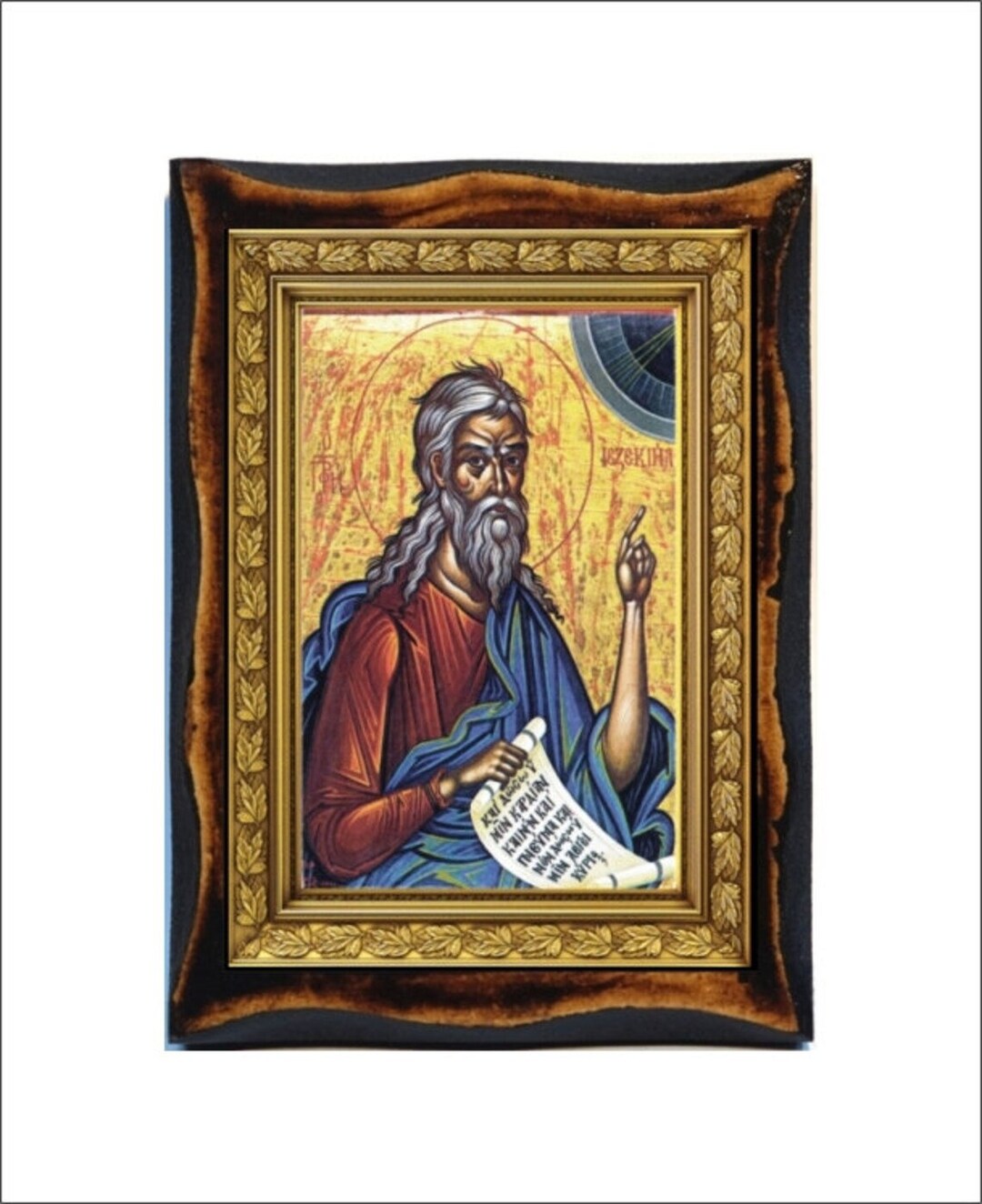 Ezekiel the Prophet and Priest Handmade Wood Icon on Plaque Judaism ...
