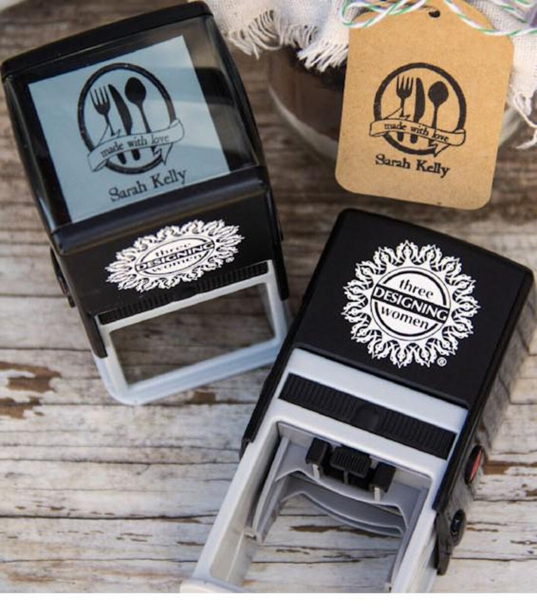 Custom Stamp Gift Set-self-inking Kitchen/menu/wine Cellar Personalized ...