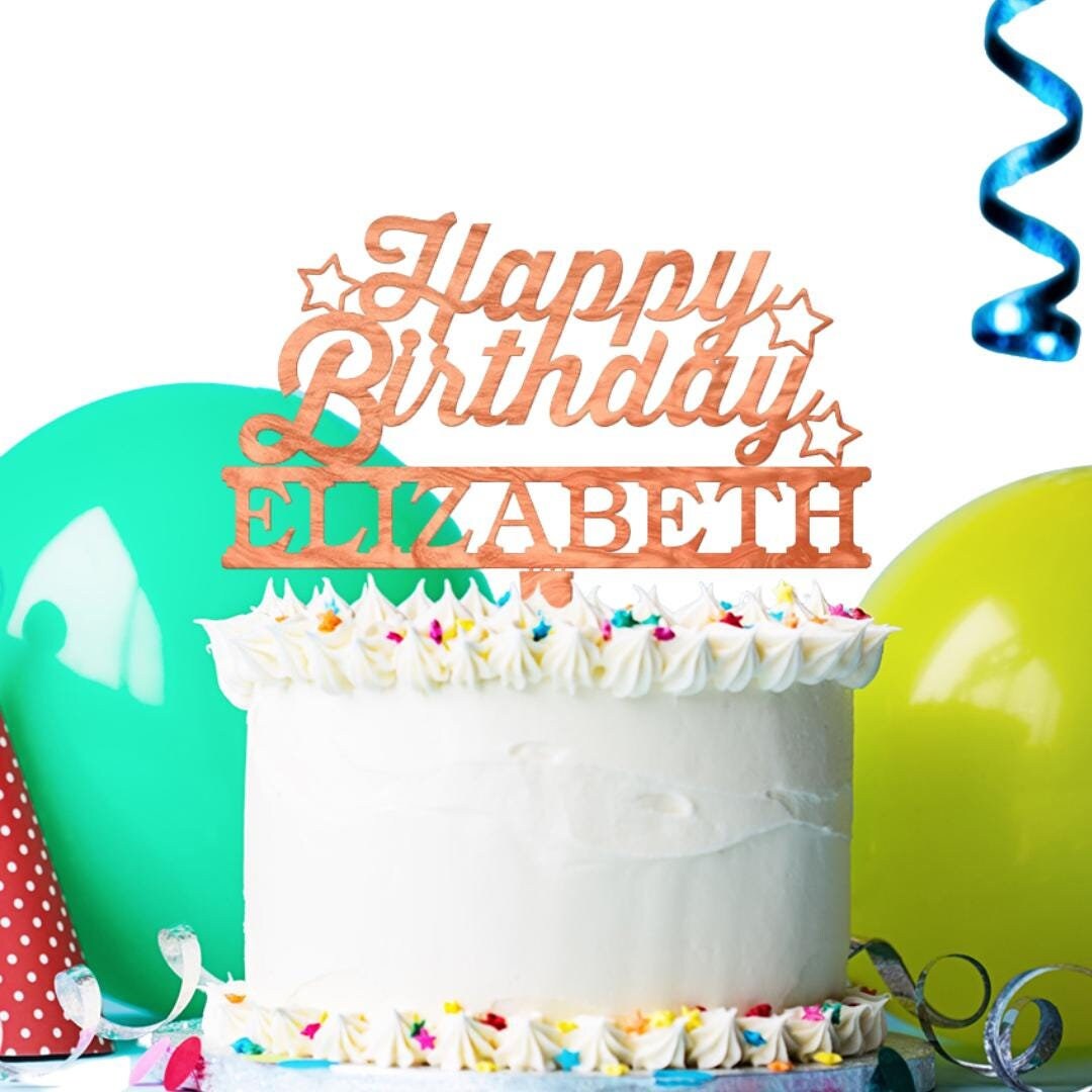 Personalized Happy Birthday Cake Topper/birthday Stars Acrylic Cake ...