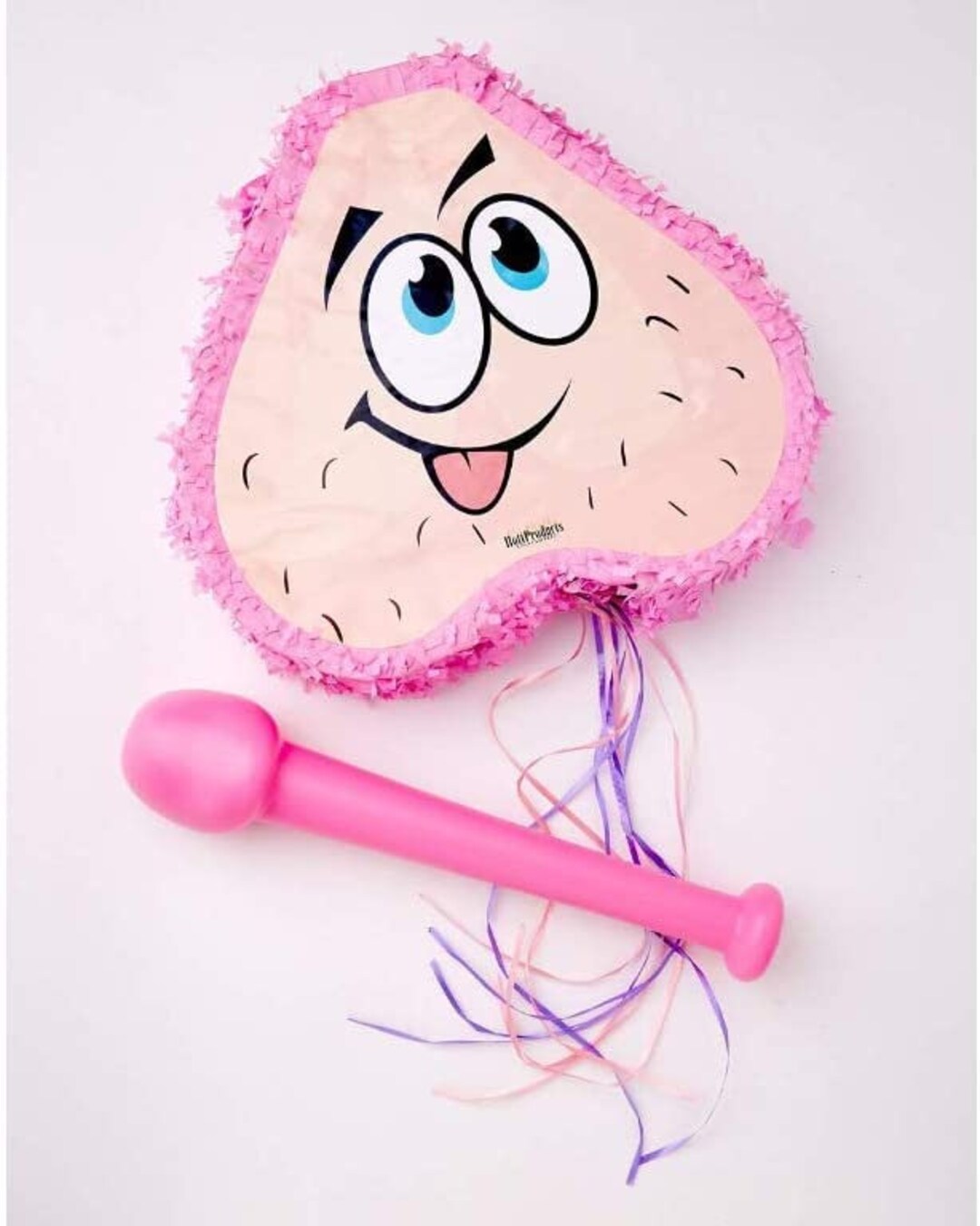 Party Pinatas-pink Pecker Pinata/ Hairy Balls and Pink Pecker Bat ...