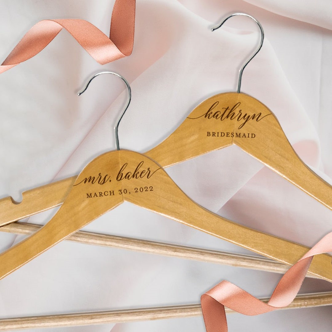 Wedding Custom Hangers/personalized Maple Wood Hangers for Bridal Party ...