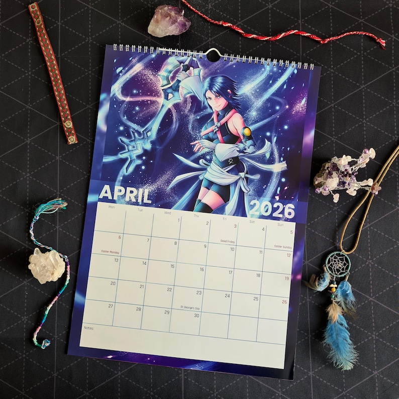 2026 Fantasy Anime Art Wall Calendar | A3 Monthly Planner | Fantasy ...