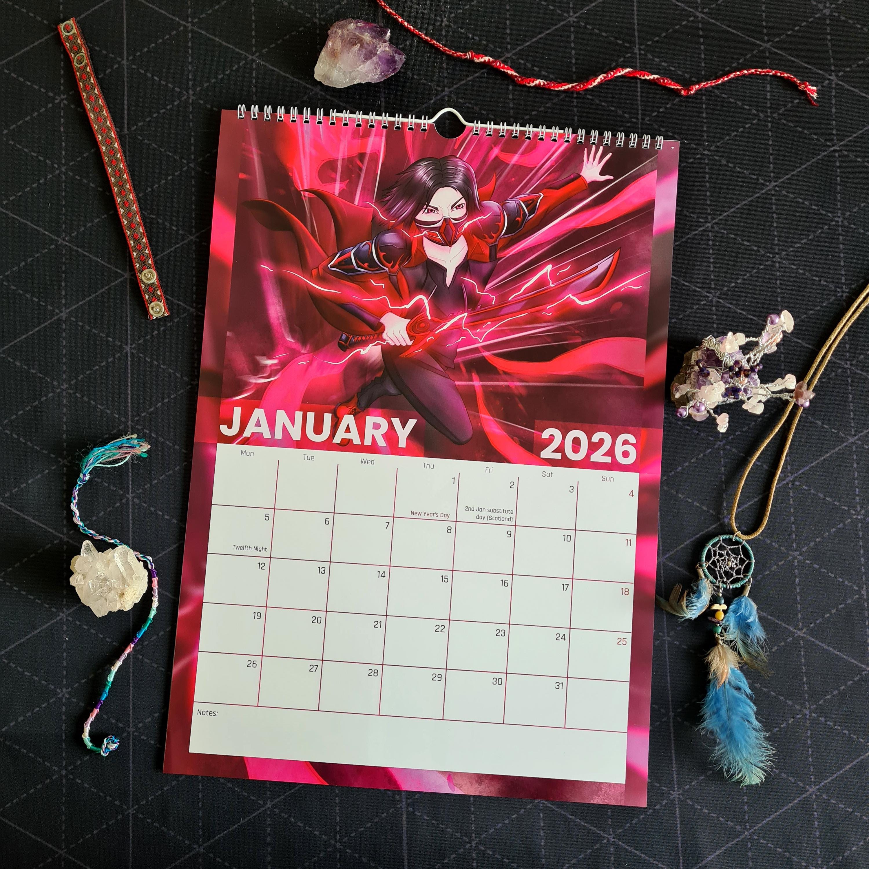 2026 Fantasy Anime Art Wall Calendar | A3 Monthly Planner | Fantasy ...