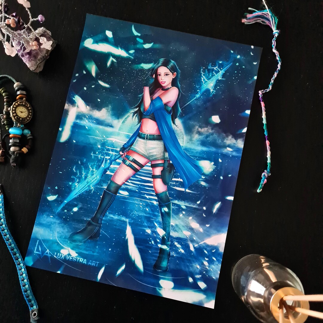 Charged Serenity Fantasy Art Print – Kpop Inspired Portrait, K-pop ...
