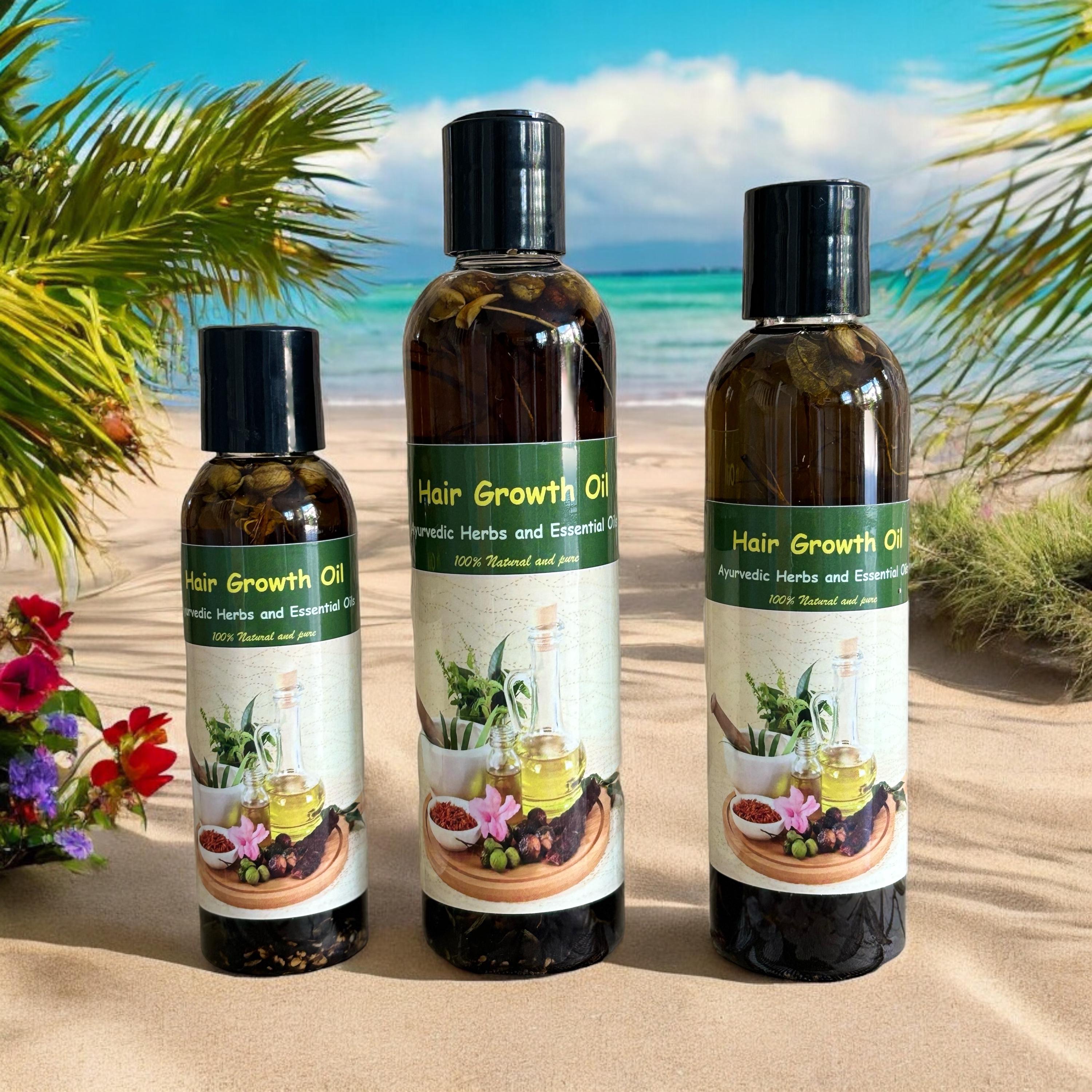 Ayurvedic Hair Growth Oil and Essential Oils | Herbal Hot Oil Treatment ...