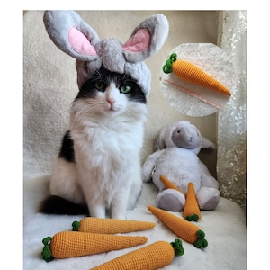 Carrot Cat Toy , Catnip Carrot Toy, Crochet Carrot, Valerian Cat Toy ...
