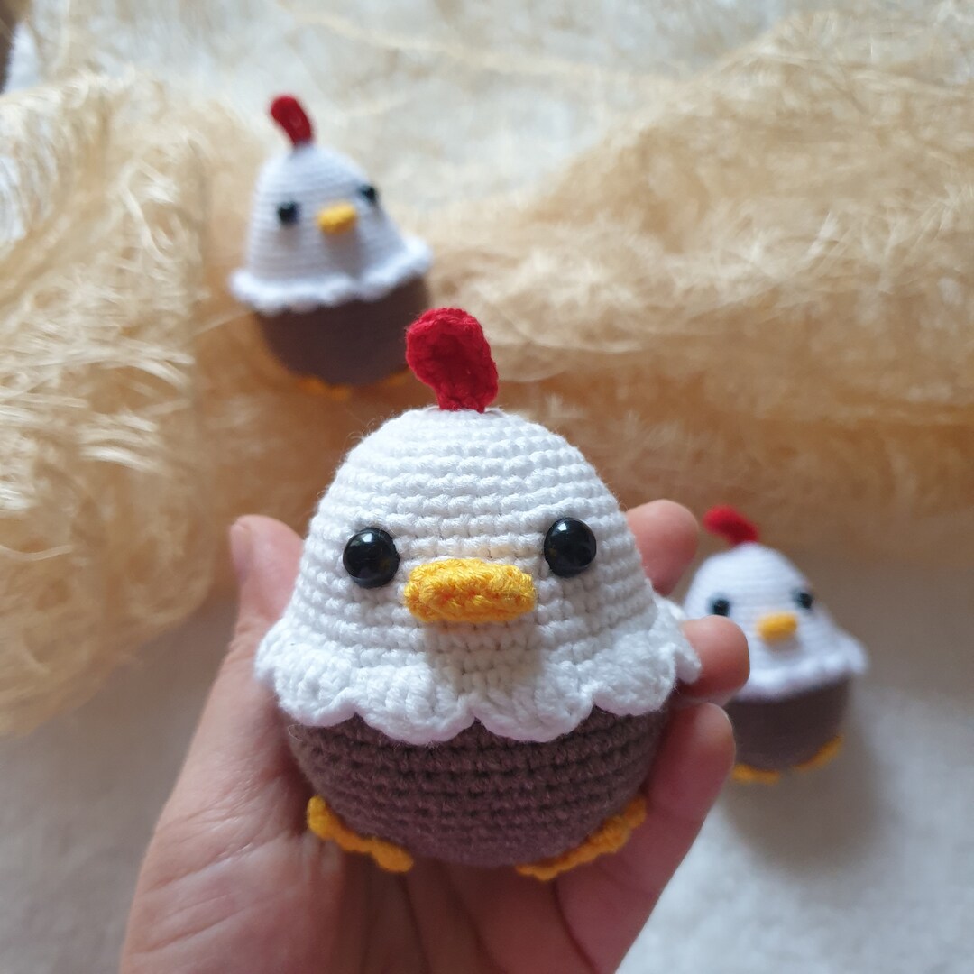Handmade Crochet Chicken Cat Toy: Sound Toy With Catnip - Etsy