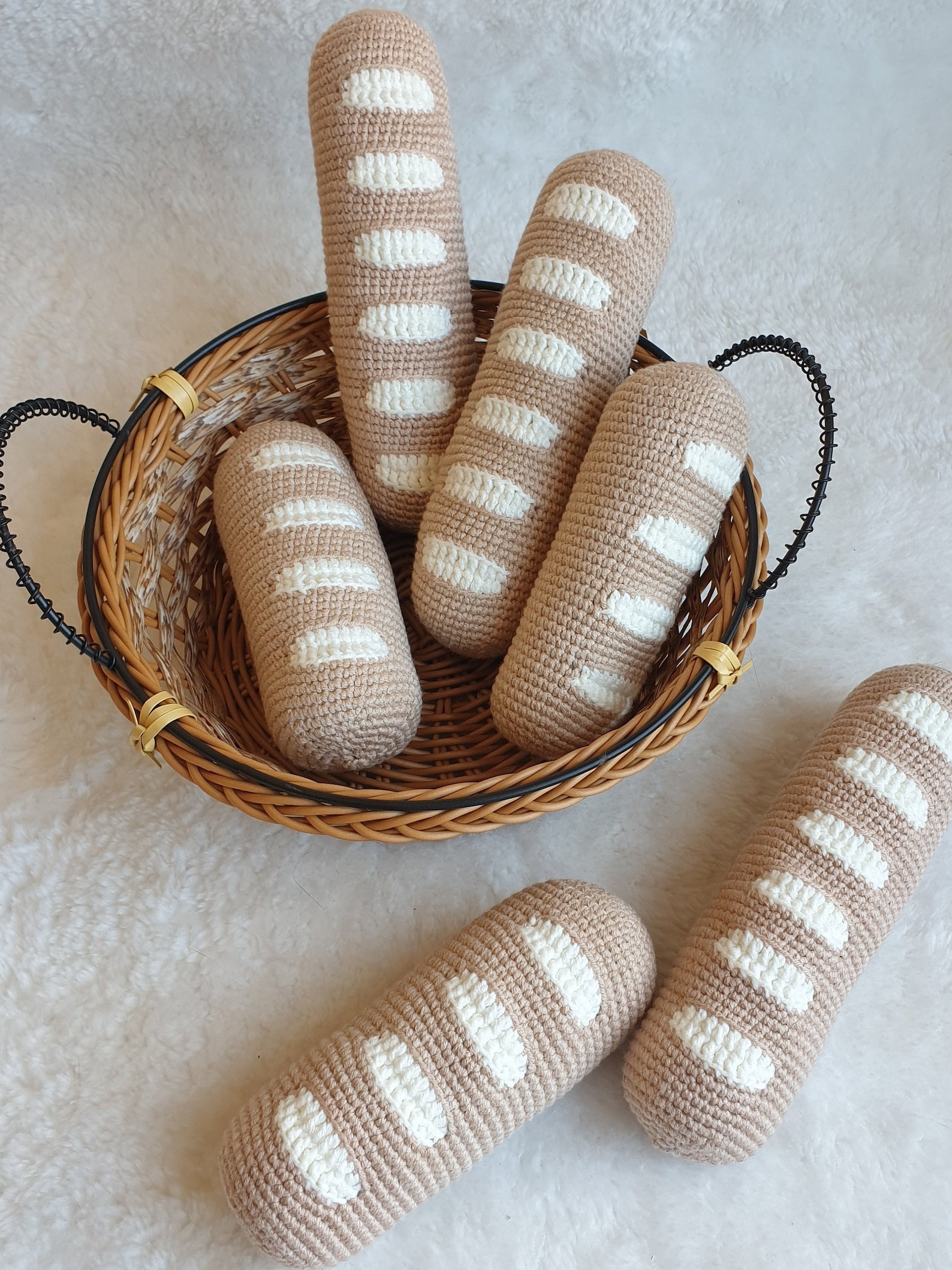 Knitted Baguette Cat Toy: Cotton Plush Bread, Catnip Option - Etsy