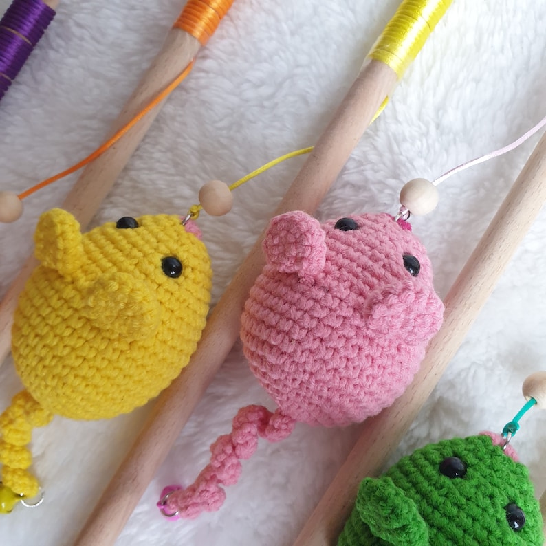 Mouse Fishing Rod Cute Cat Teaser Cat Wand Fishing Pole for - Etsy