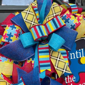 Autism Awareness Autism Wreath Front Door Wreath Porch Decor Door ...