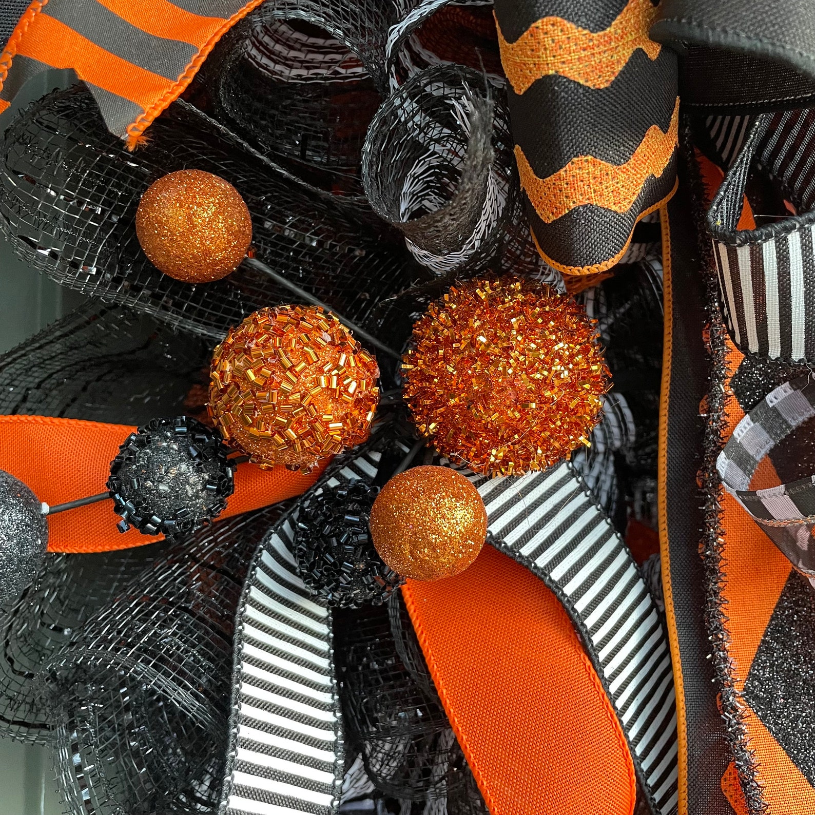 Halloween Wreath Mummy Wreath Pumpkin Wreath Front Door Wreath Door ...