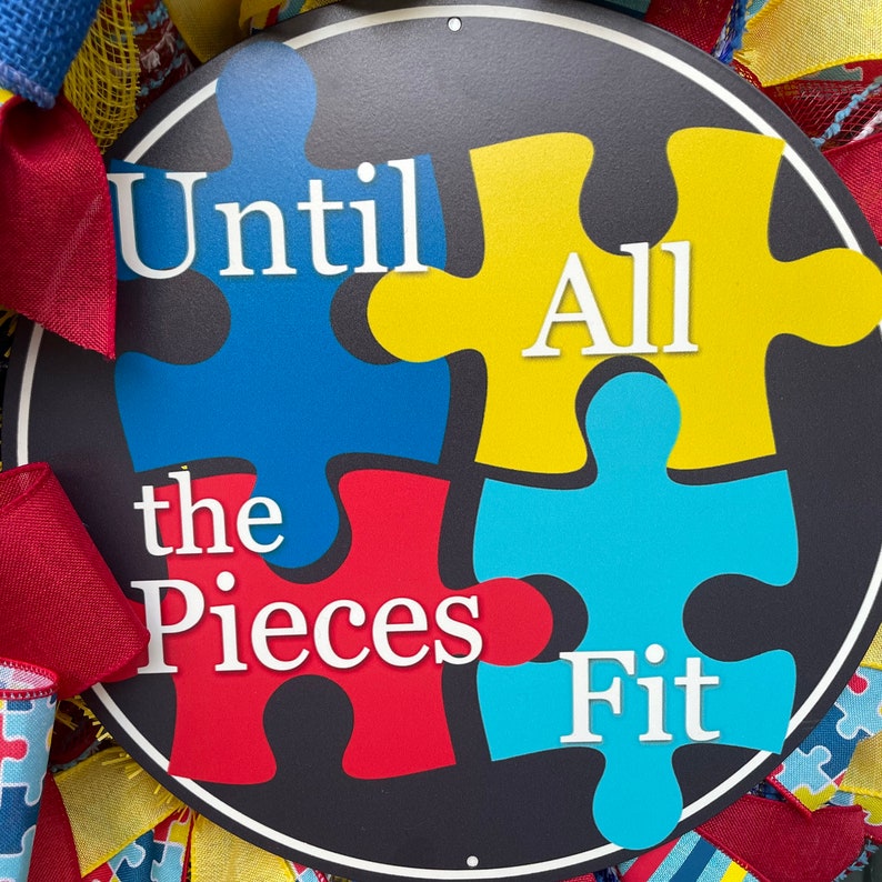Autism Awareness Autism Wreath Front Door Wreath Porch Decor Door ...