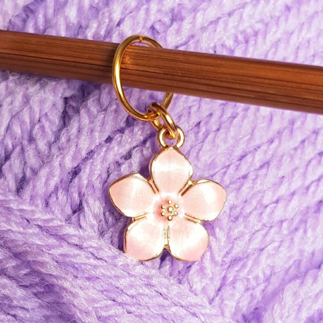 Pink Flower Stitch Marker Stitch Markers for Crochet and - Etsy
