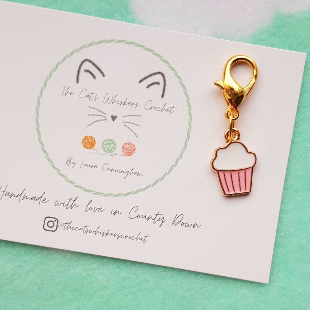 Pink Cupcake Stitch Marker: Crochet Knitting Progress Keeper - Etsy