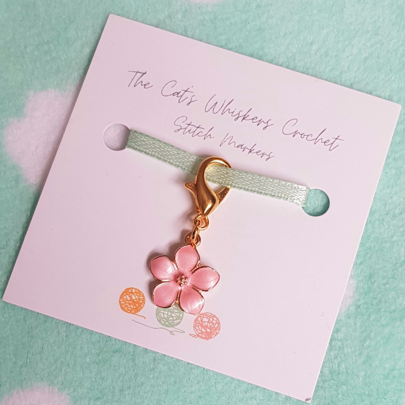 Pink Flower Stitch Marker Stitch Markers for Crochet Stitch | Etsy