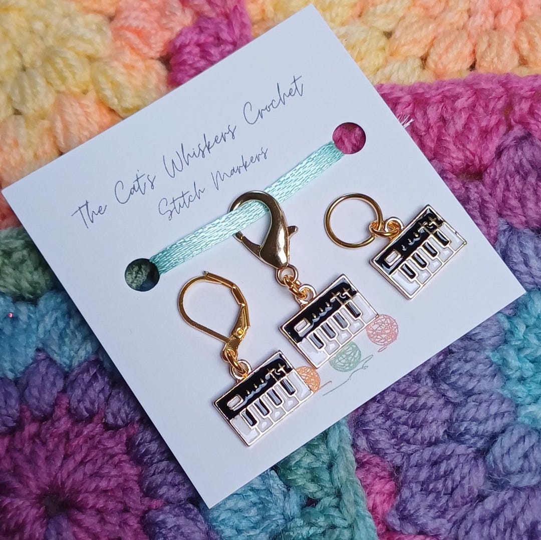 Keyboard Piano Stitch Marker : Enamel Knitting Crochet Progress Keeper ...