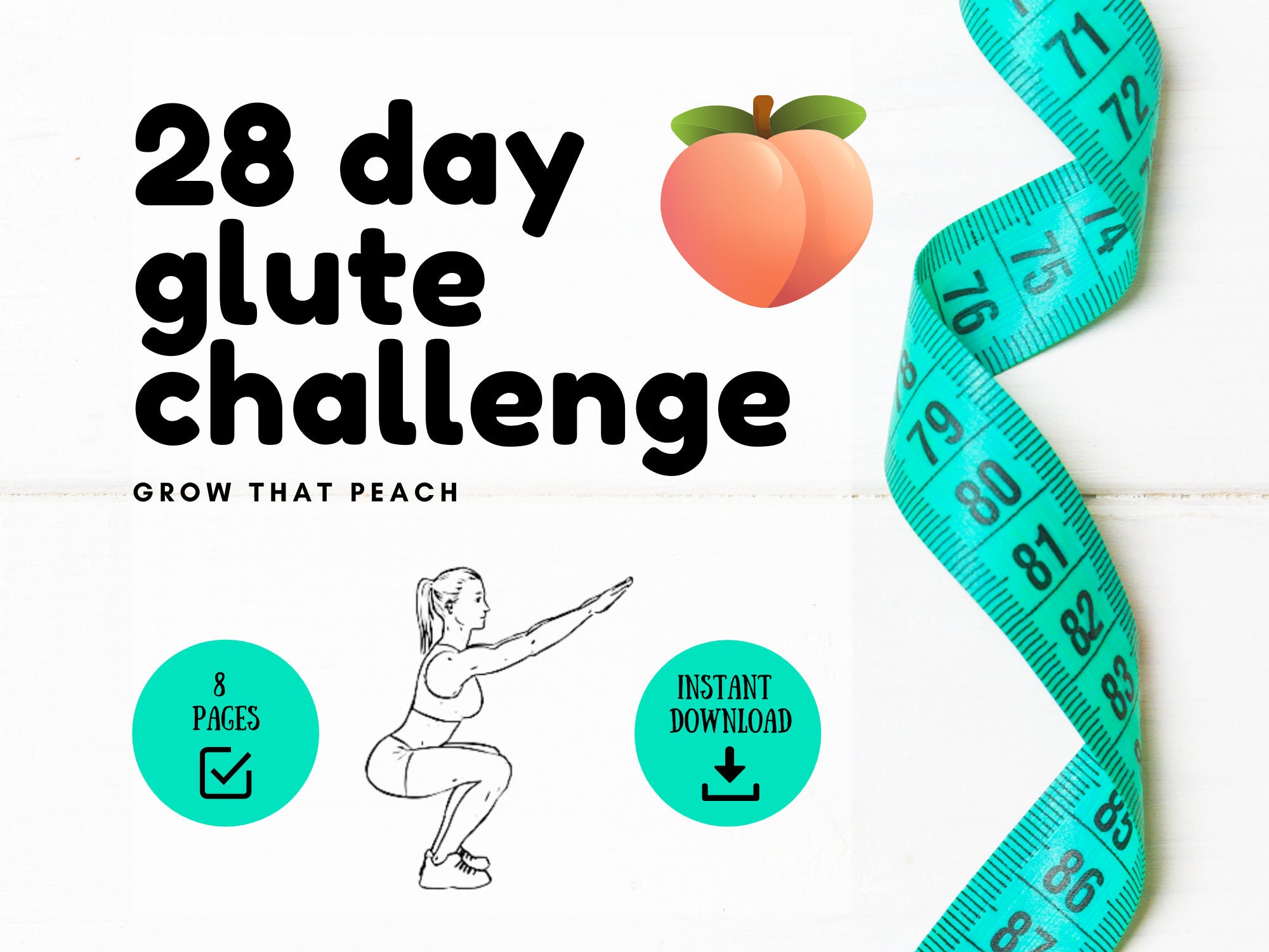 28 DAY FITNESS CHALLENGE Printable Glutes Planner Fitness Workout 28-day-fitness-challenge-printable-glutes-planner-fitness-workout