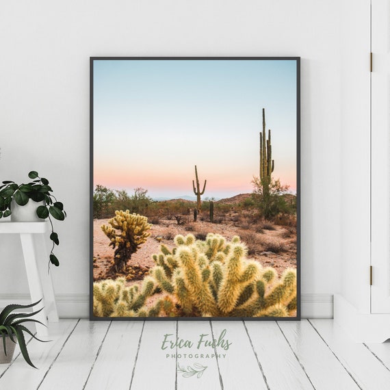 Desert Print Desert Sunset Cactus Print Arizona Wall Art - Etsy