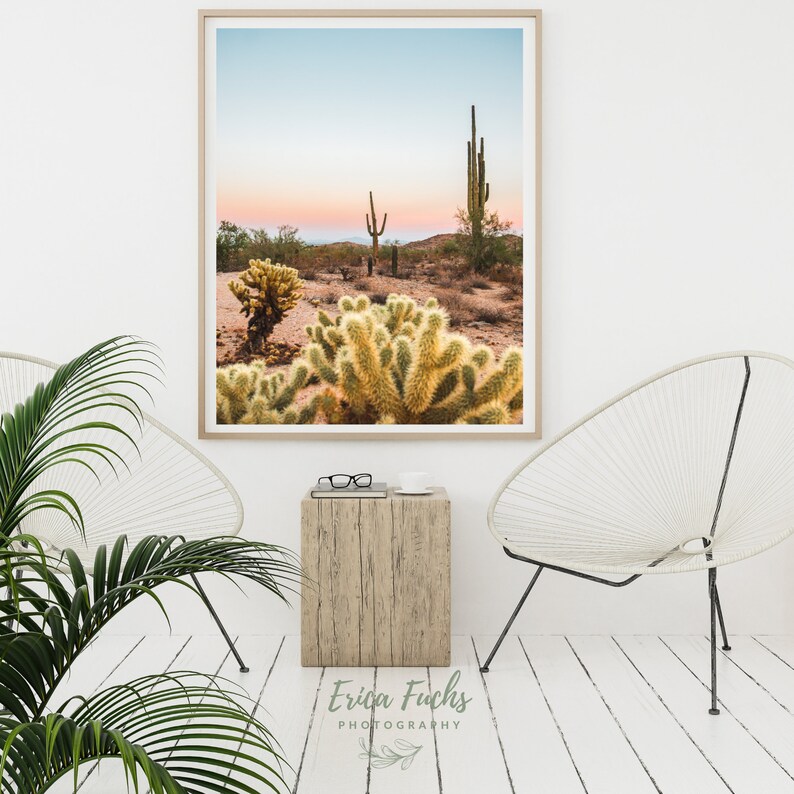Desert Print Desert Sunset Cactus Print Arizona Wall Art - Etsy