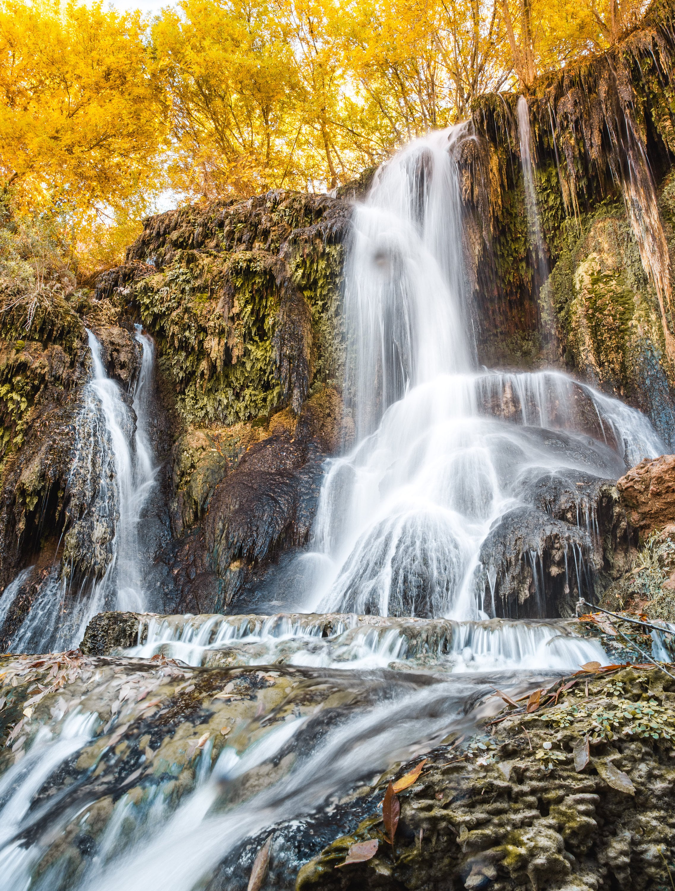 Waterfall Poster, Aspen Tree, Waterfall Photo, Fall Poster, Autumn Wall ...