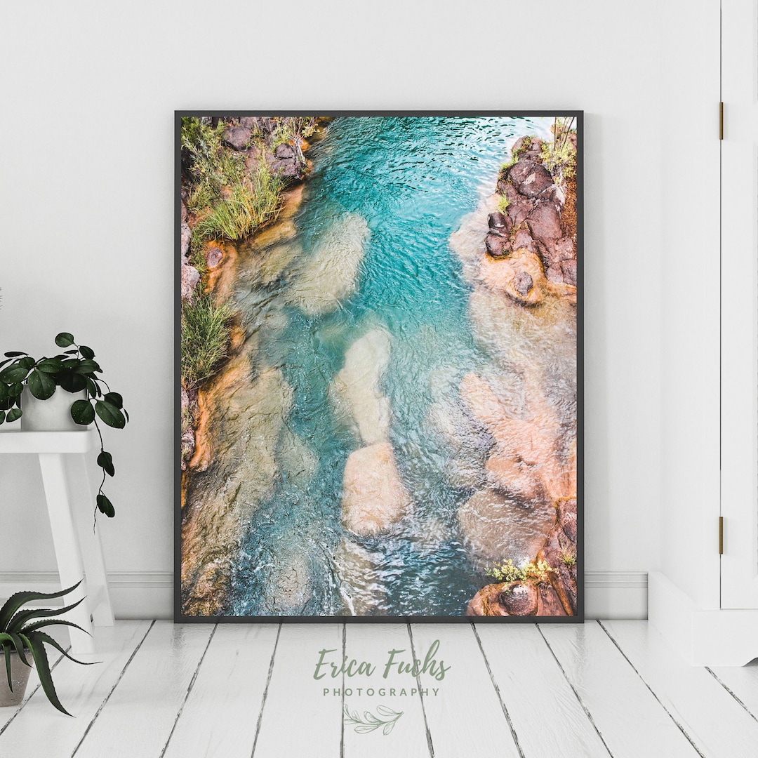 River Photography, Blue Nature Print, Blue River Print, Turquoise Water ...
