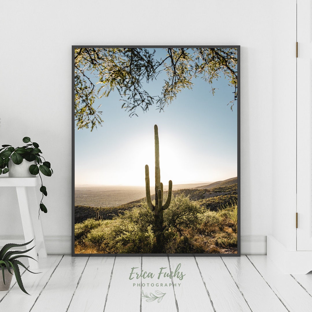 Saguaro Cactus Print, Cactus Poster, Arizona Poster, Desert Cactus ...