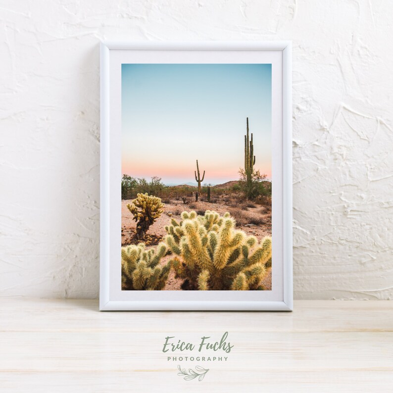 Desert Print Desert Sunset Cactus Print Arizona Wall Art - Etsy