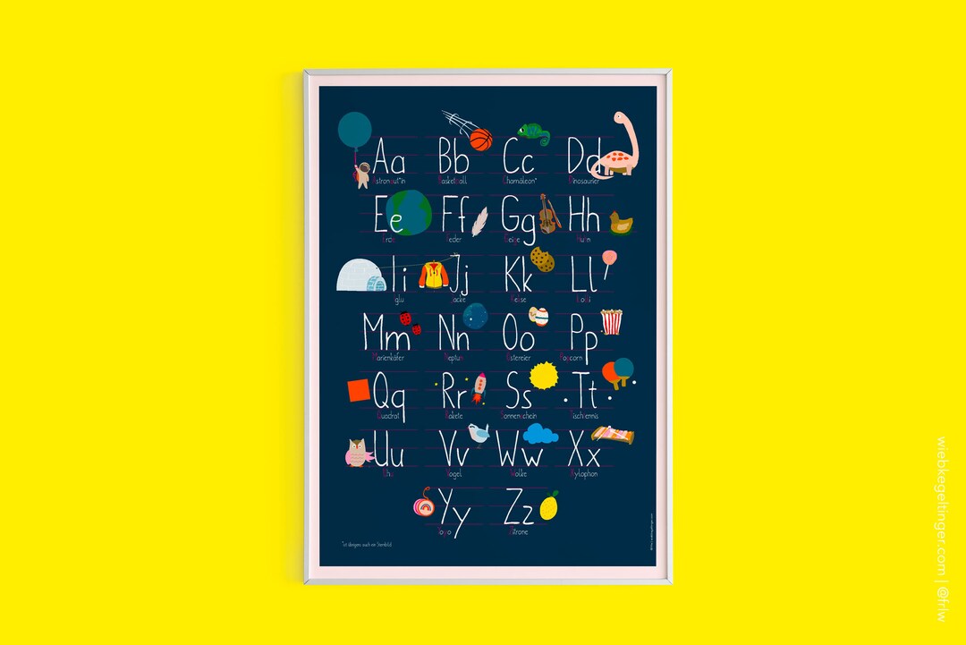 ABC Fine Art Poster / the Alphabet - Etsy