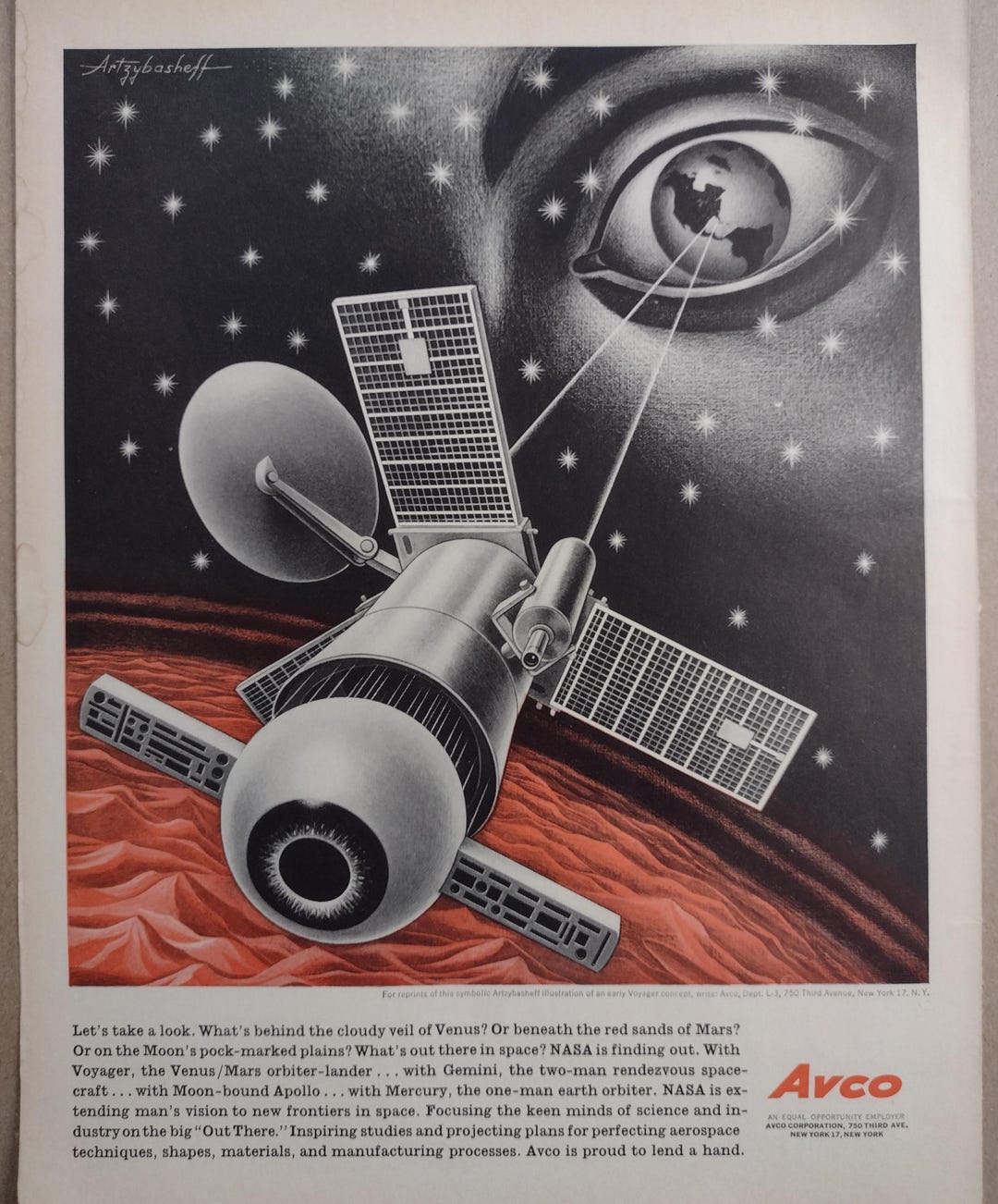 Original 1963 Full Page Magazine Advertisement for AVCO Corporation ...