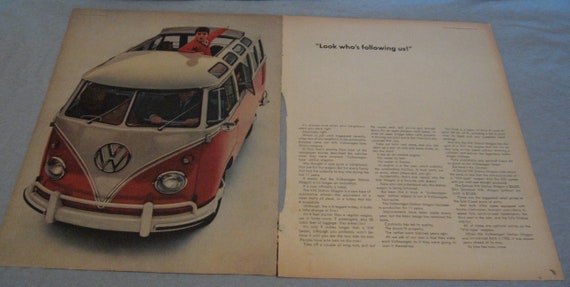 Original 1961 Two-page Magazine Ad for the Volkswagen | Etsy