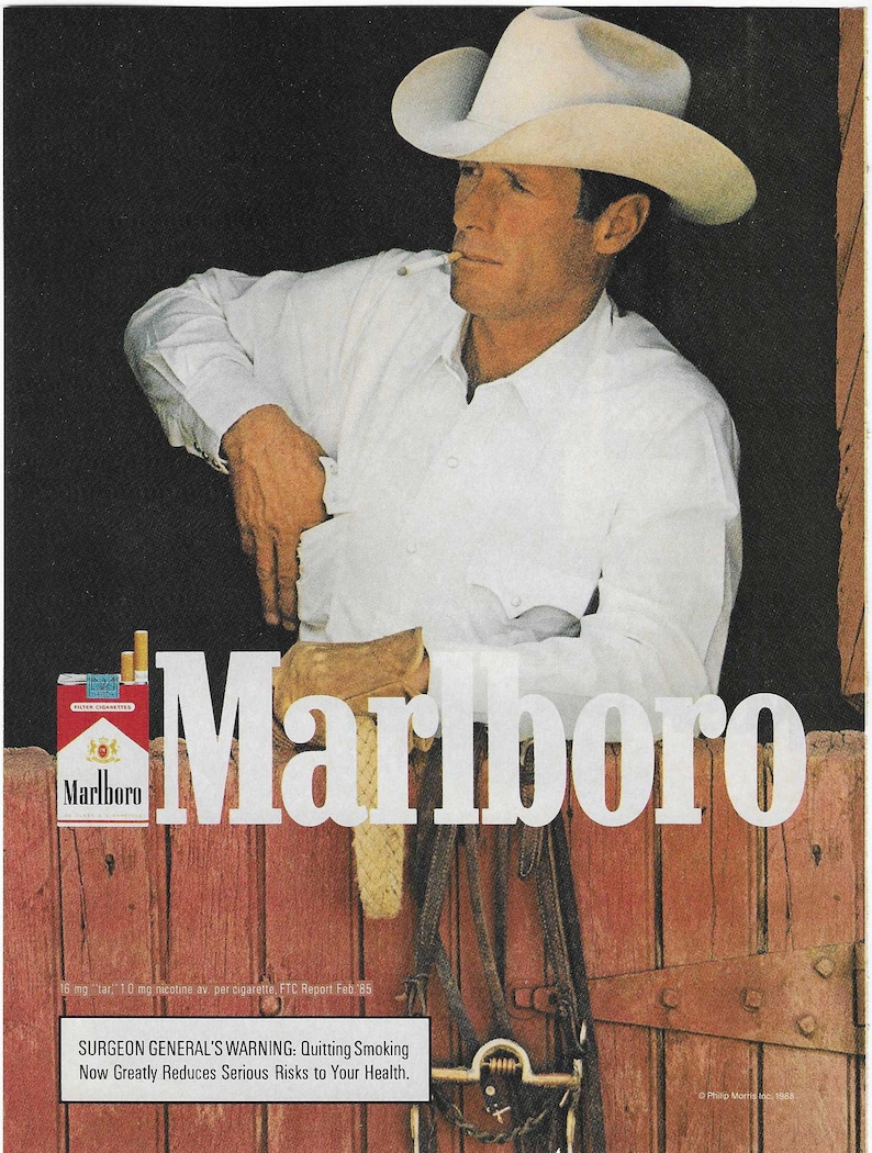 Original 1988 Full Page Magazine Advertisement for MARLBORO Cigarettes ...