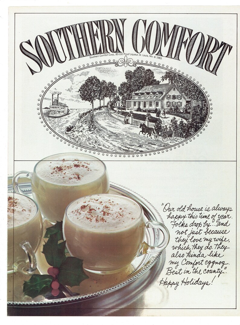 Original 1984 Full Page Magazine Advertisement for SOUTHERN COMFORT ...