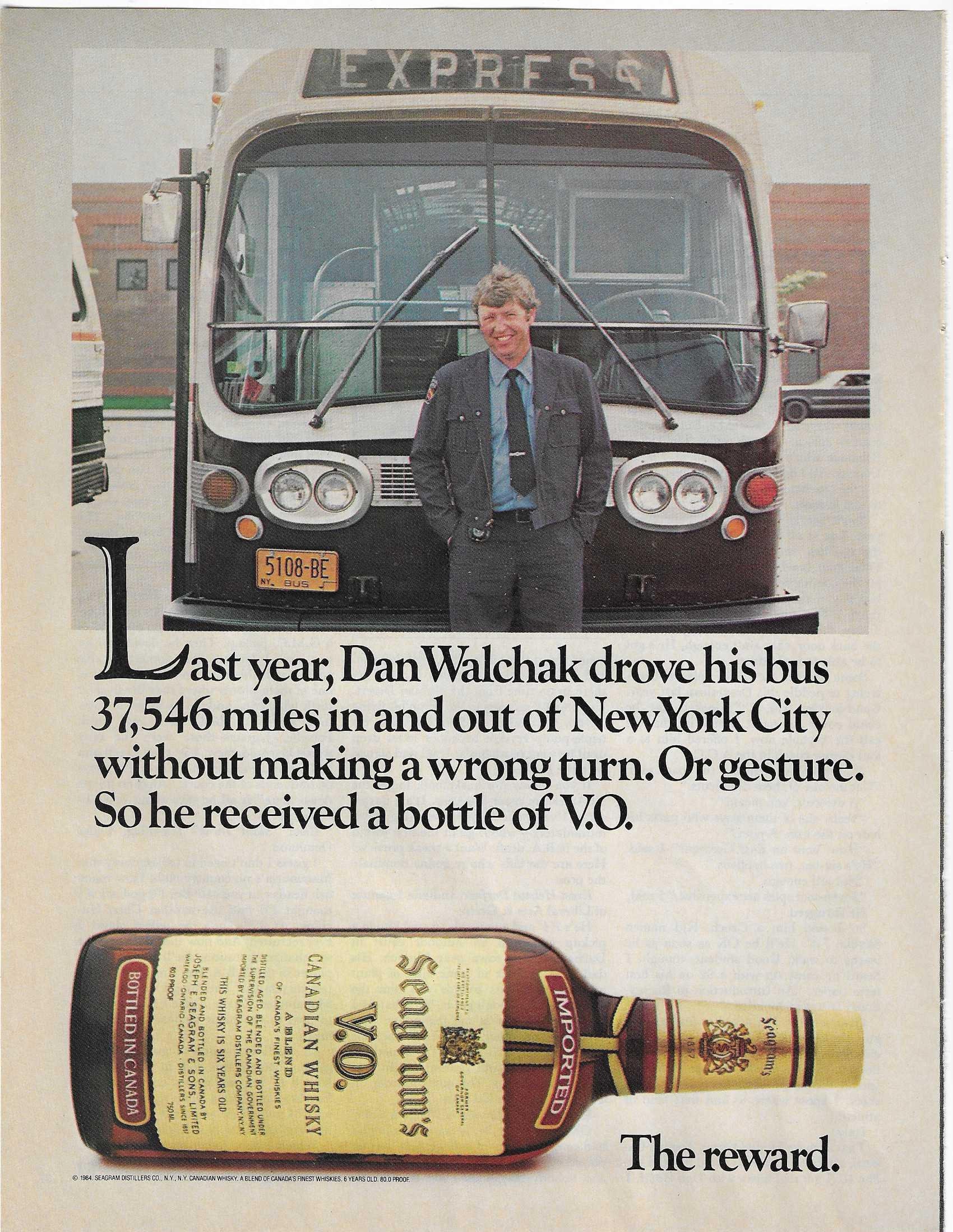 Original 1984 Full Page Magazine Advertisement for SEAGRAM'S VO ...