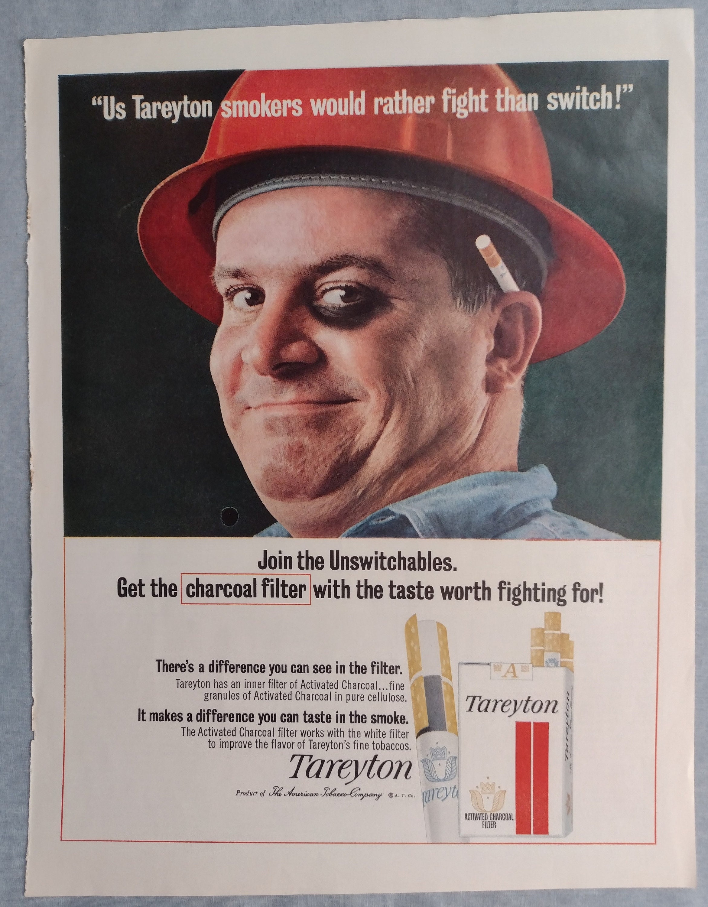Original 1964 Full Page Magazine Advertisement for TAREYTON Cigarettes ...