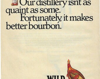 Original 1986 Full Page Magazine Advertisement for WILD TURKEY Whiskey ...