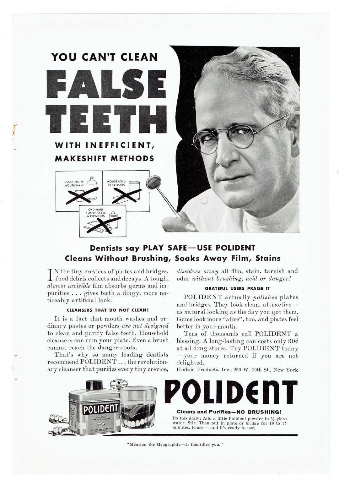 Original 1941 Full Page Magazine Advertisement For POLIDENT Etsy original-1941-full-page-magazine-advertisement-for-polident-etsy