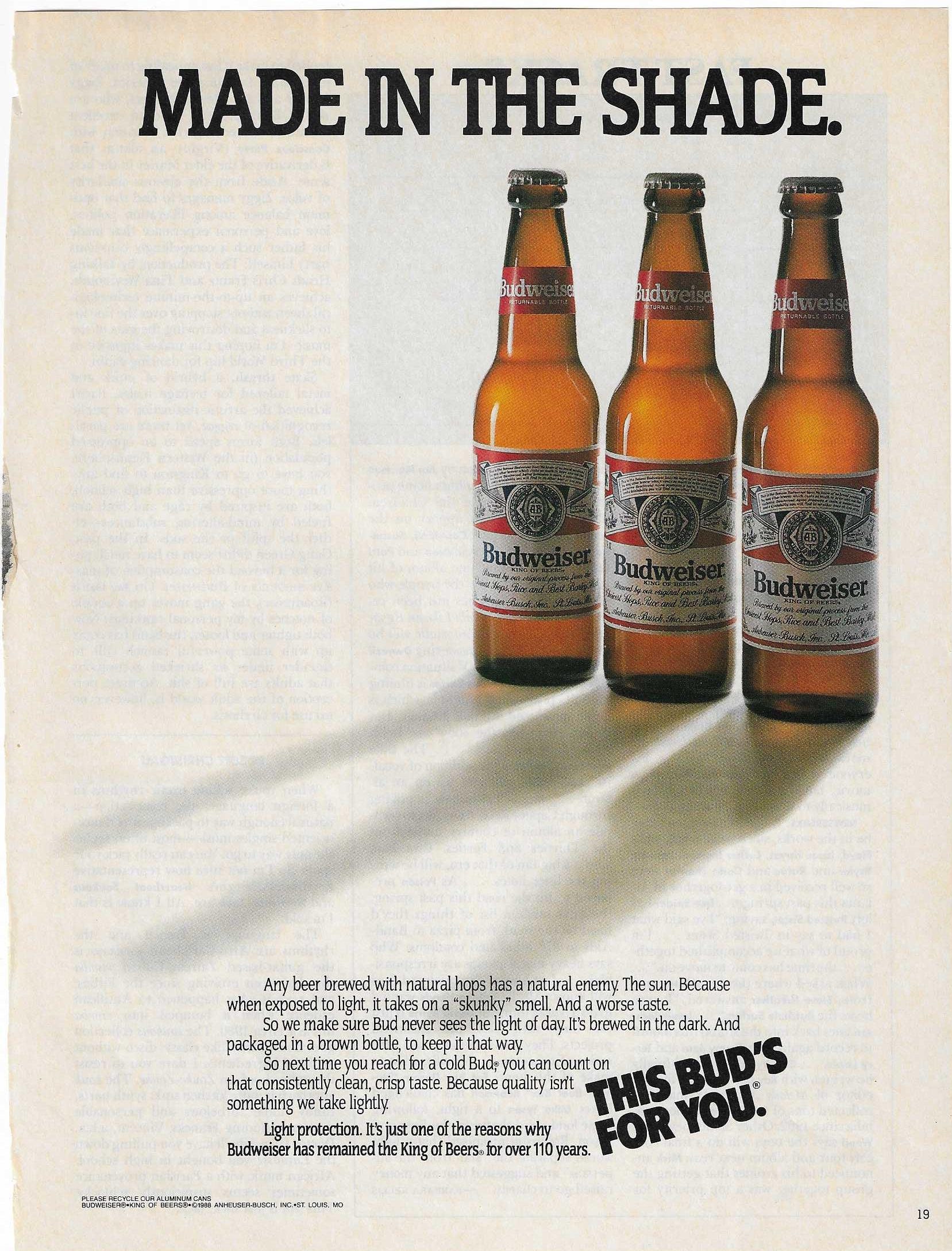 Original 1988 Full Page Magazine Advertisement for BUDWEISER - Etsy