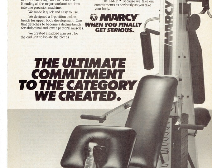Original 1985 Full Page Magazine Advertisement for MARCY Home Gym ...