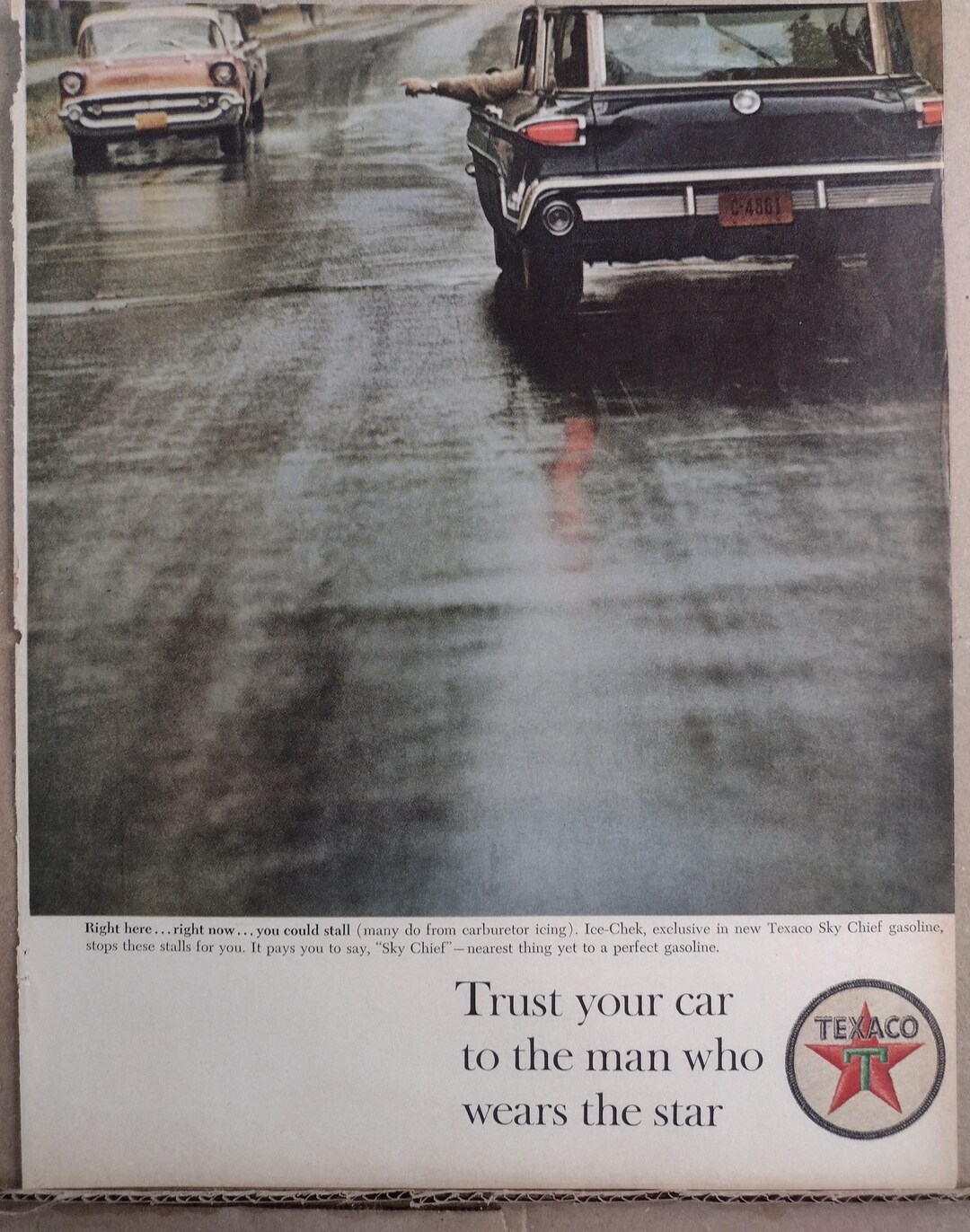 Original 1963 Full Page Magazine Advertisement for Texaco SKY CHIEF ...