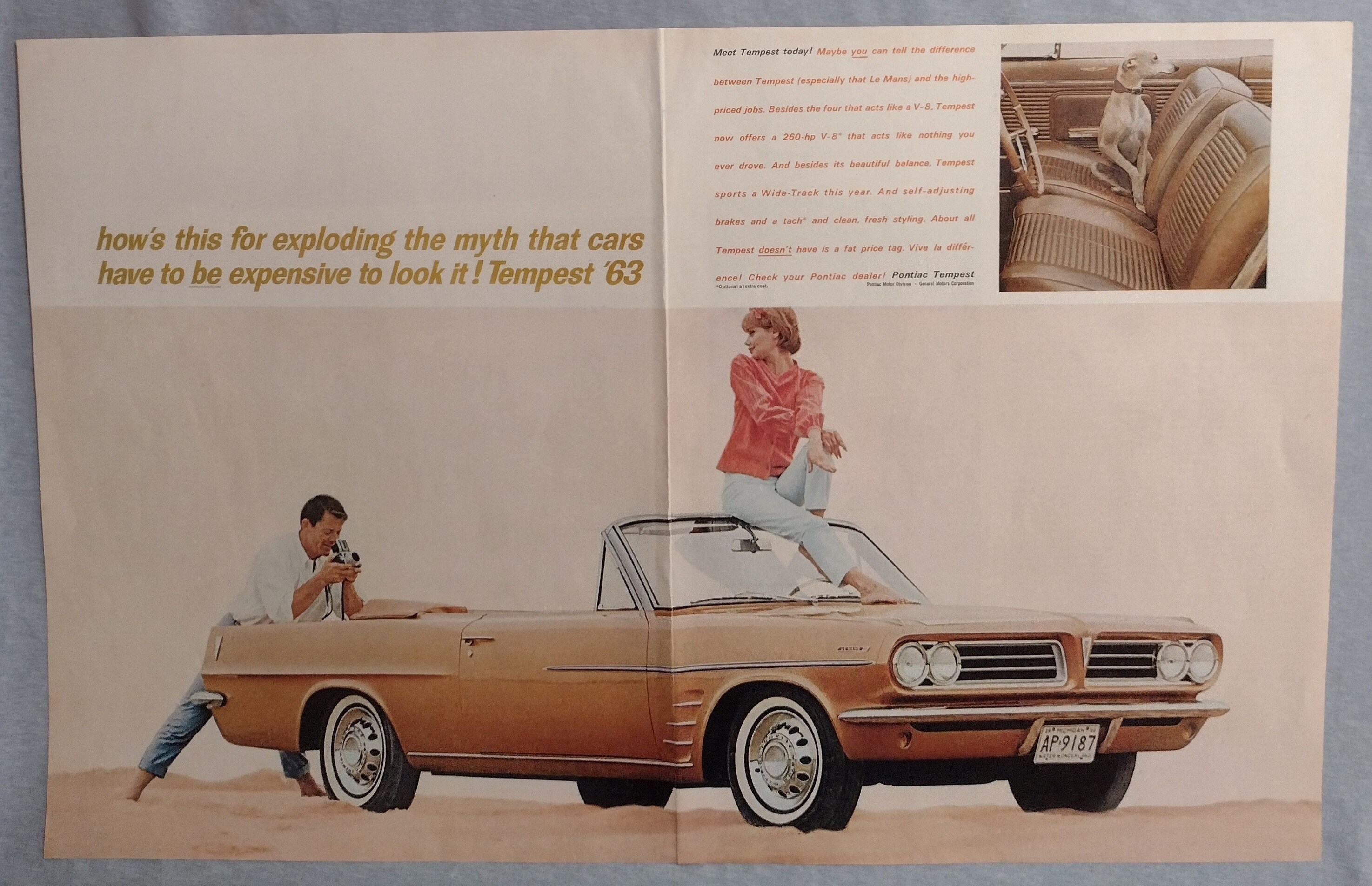 Original 1962 Two-page Magazine Ad for the 1963 Pontiac Tempest Very ...