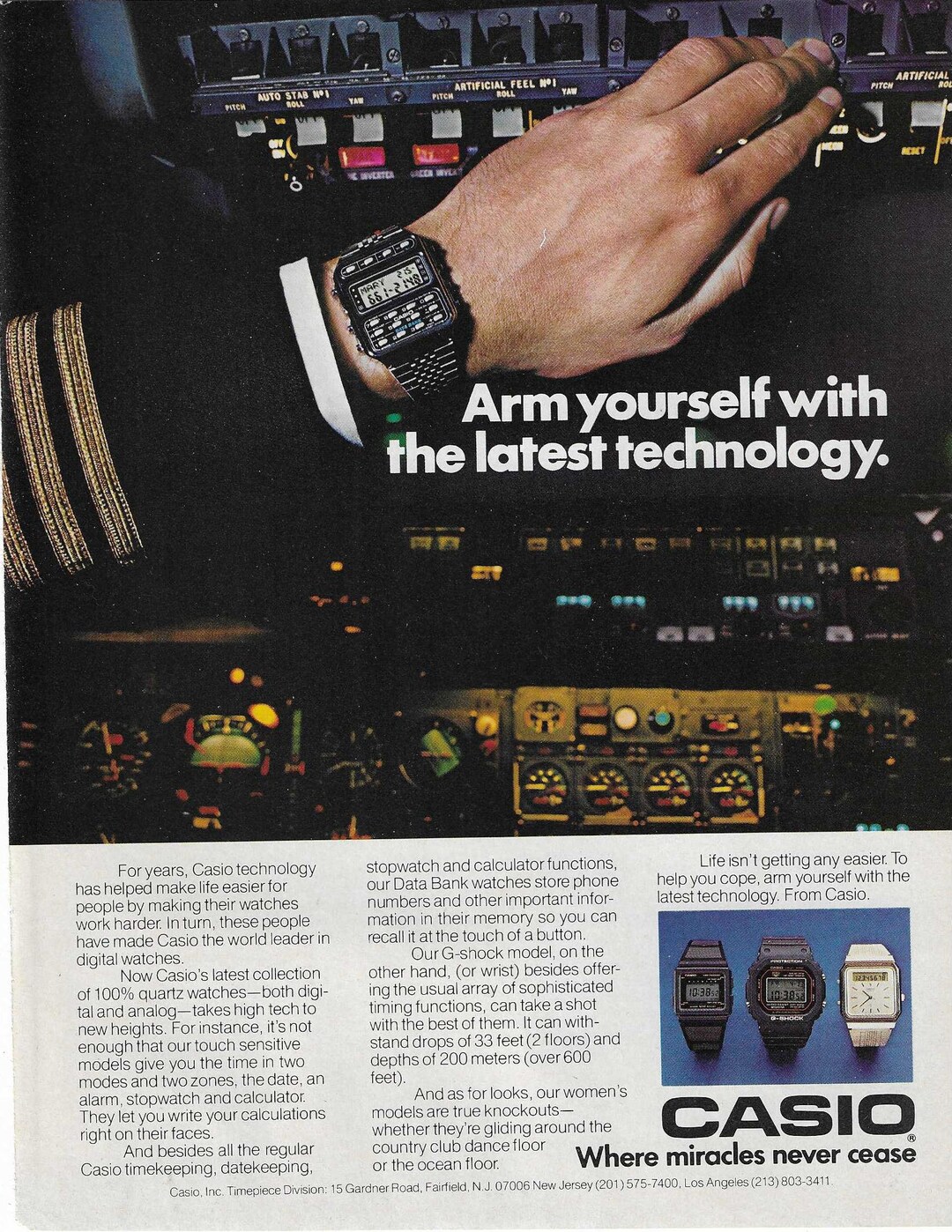 Original 1985 Full Page Magazine Advertisement for CASIO - Etsy