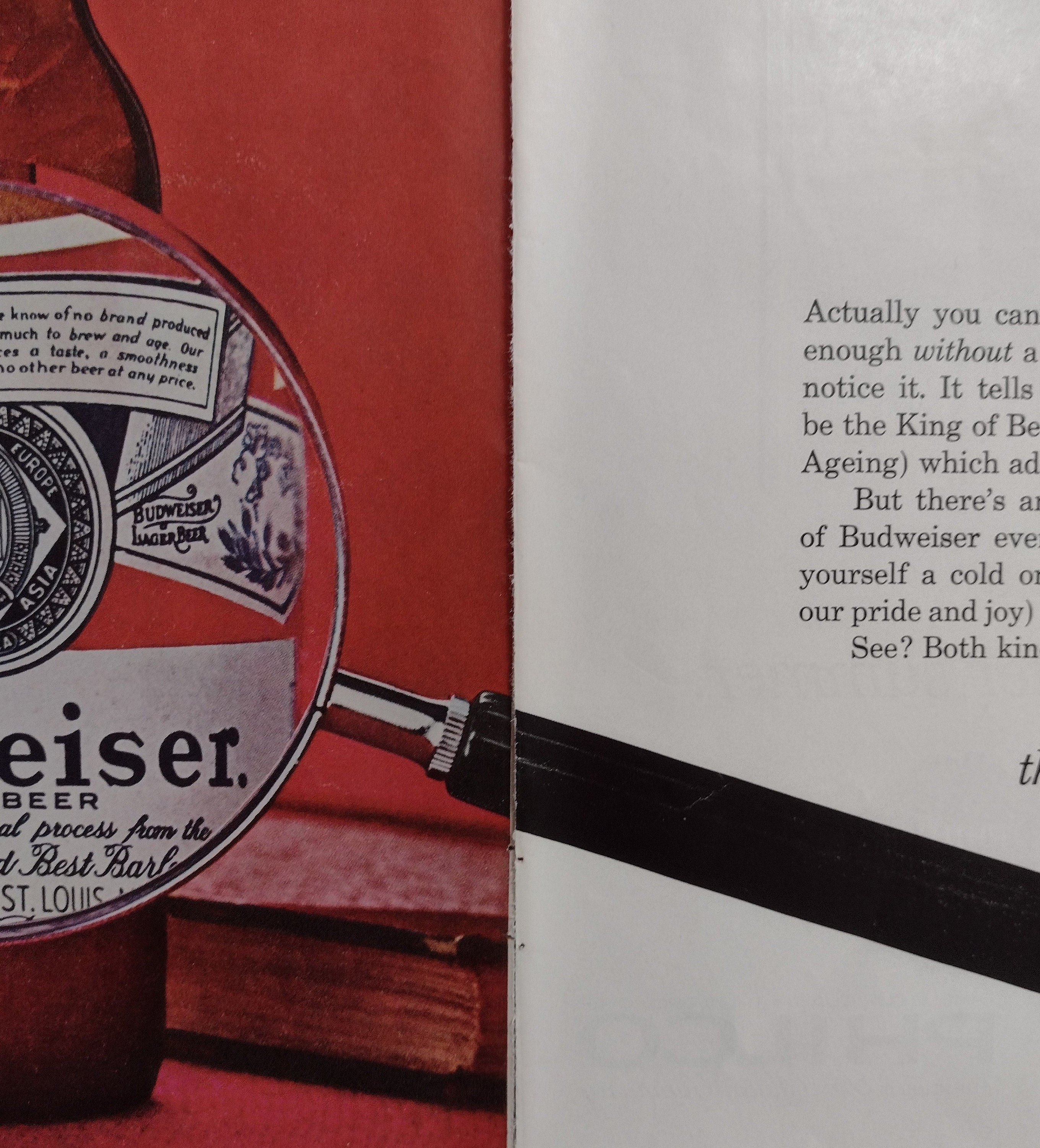 Original 1964 Two-page Magazine Ad for BUDWEISER BEER Fantastic ...