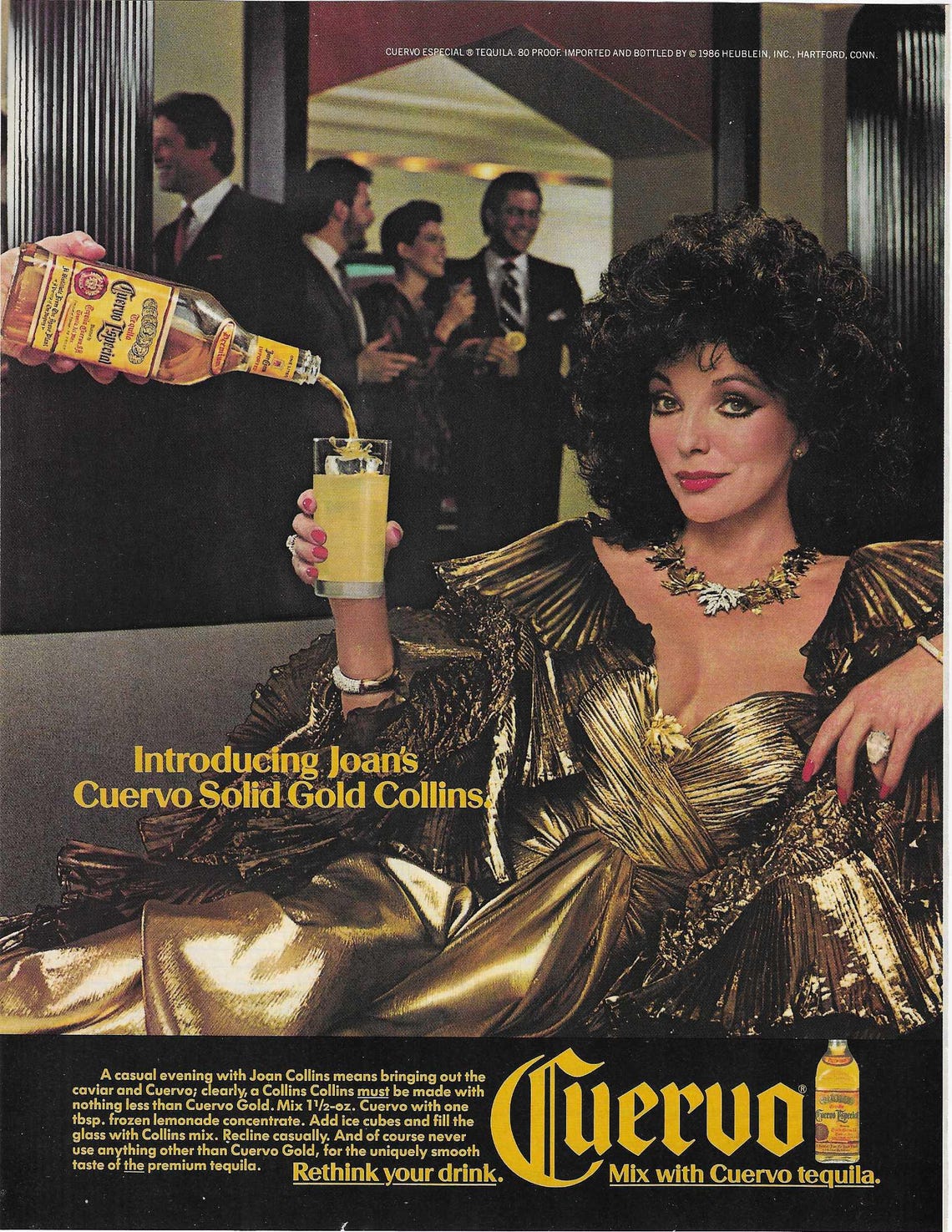 Original 1986 Full Page Magazine Advertisement for JOSE CUERVO Especial ...